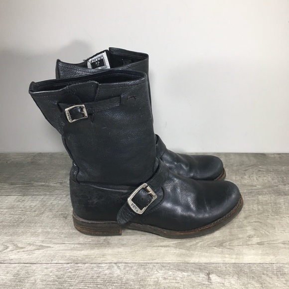 Frye | Shoes | Frye Women 7659 Veronica Black Leather Harness Riding ...